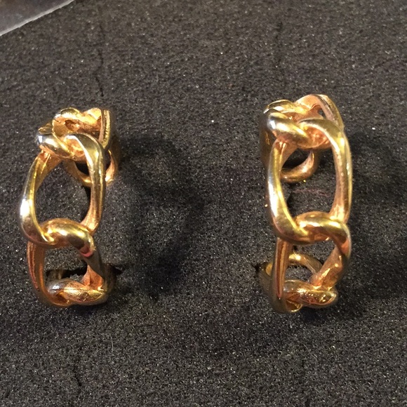 Vintage | Jewelry | Vintage Gold Chain Link Earrings | Poshmark